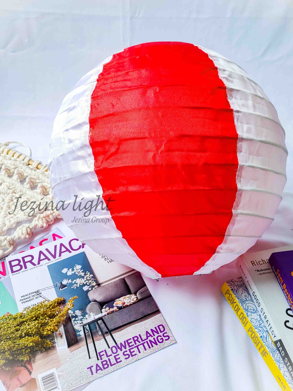 Lampion Gantung Merah Putih Premium – JEZINA LIGHT produsen lampion